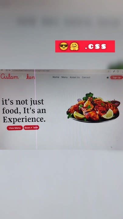 How To Make Restaurant Website Aslam Chickenui Designusing Htmlandcss Coderhaider Coding Css