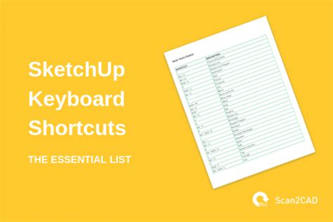 SketchUp Keyboard Shortcuts With PDF Cheat Sheet Scan2CAD