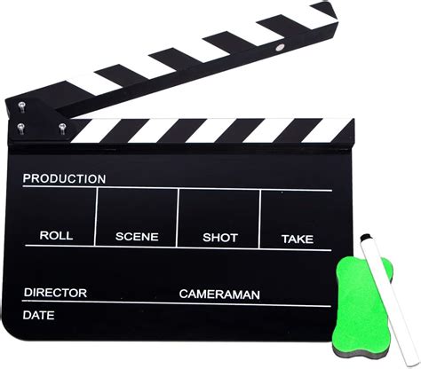 Acrylic Plastic Clapper Board For Film 30x24cm Directors Film