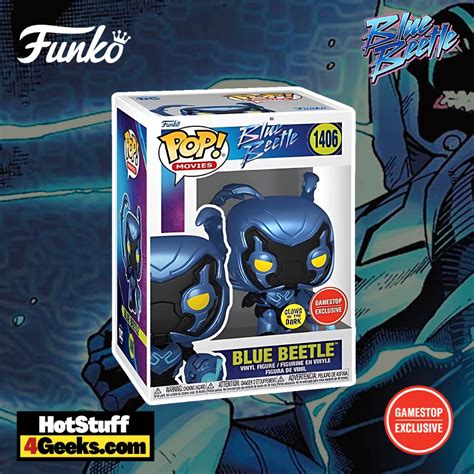 2023 New Dc Blue Beetle Glow Funko Pop Gs Exclusive