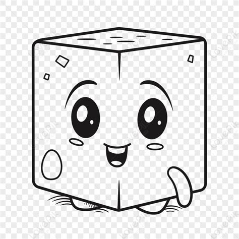 귀여운 만화 치즈 큐브 색칠 페이지 개요 스케치 드로잉 벡터라인 아트몸짓 Png 일러스트 무료 다운로드 Lovepik