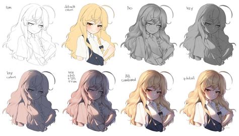 Art Shading Anime Art Tutorial Digital Painting Techniques Anime