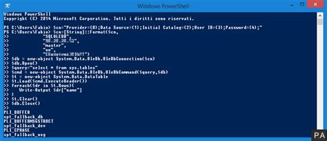 Programmazione Applicata TUTORIAL POWERSHELL PARTE 10 DATABASE