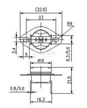 Bimetal Thermostat KSD 301A 90C NC 10 A 250 VAC