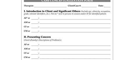 Case Conceptualization Form ≡ Fill Out Printable Pdf Forms Online