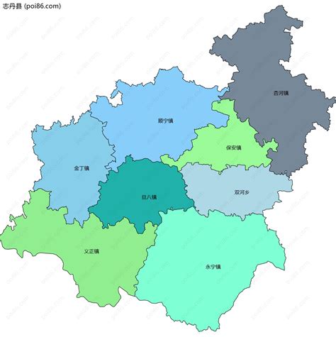志丹县poi数据边界建筑轮廓土地使用铁路轨道道路路网水域水系水路geojsonshapefile 延安市 陕西省 Poi数据