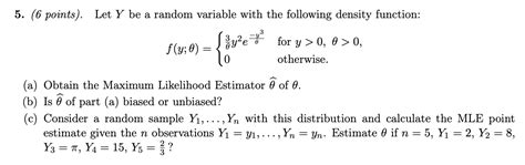 solved 5 6 points let y be a random variable with the