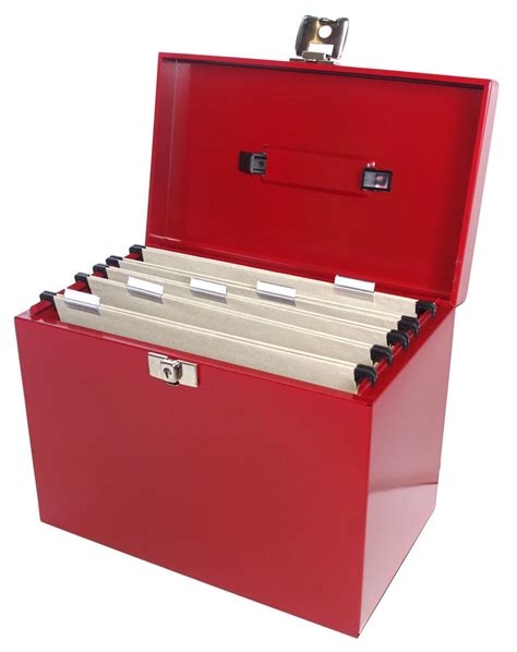 Metal File Storage Box A4 Lockable 5 Free Files OR Optional Suspension Files EBay