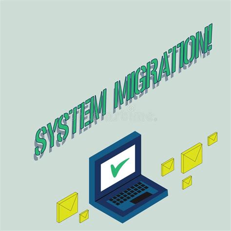 Writing Note Showing System Migration Business Photo Showcasing Moving