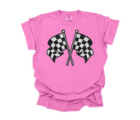 Faux Glitter Checkered Flags Youth Jtimes4 Designs