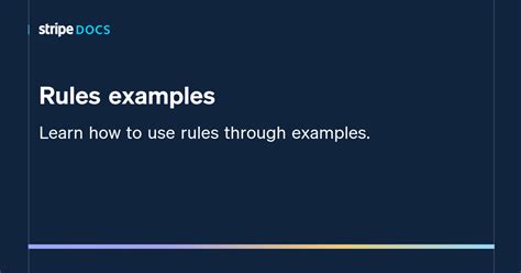 Rules Examples Stripe Documentation