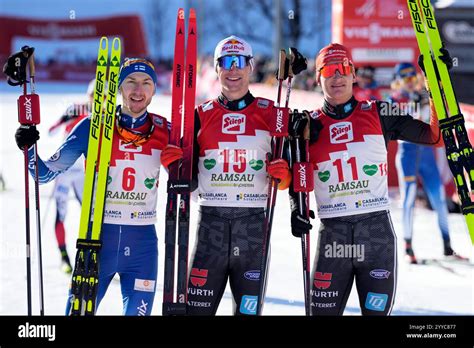 Second Placed Ilkka Herola Of Finland Winner Vinzenz Geiger Of
