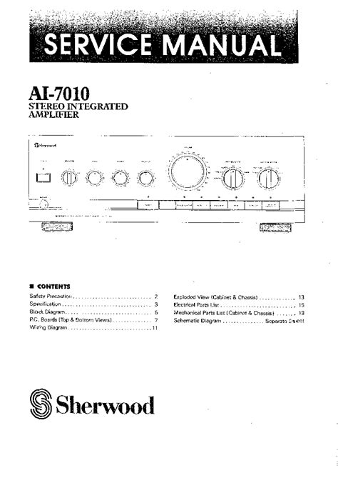 Sherwood Ai 7010 Service Manual Download Schematics Eeprom Repair
