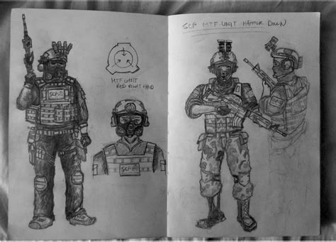 Quick Sketches Of Mtf Units Red Right Hand And Hammer Down Scp