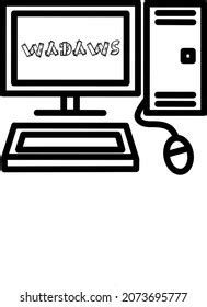 Icon Computer Complete Keyboard Cpu Mouse Stock Vector Royalty Free 2073695777 Shutterstock