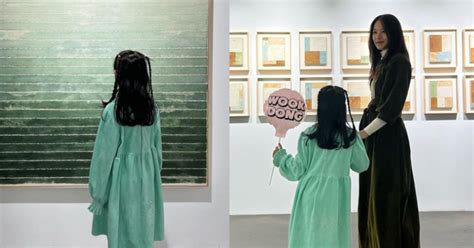 와 키가 벌써 저렇게 컸어조윤희 6살 딸 로아미술관 나들이시밀러 커플룩 어썸클