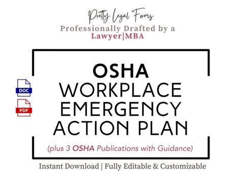 Osha Emergency Action Plan Template Medical Spa Safety Policy And