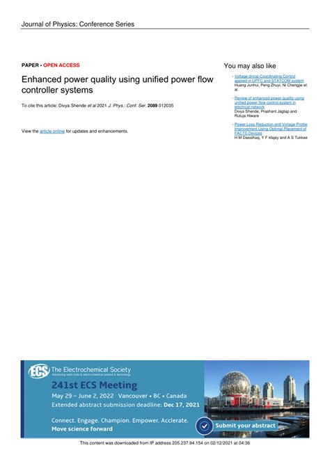 Pdf Enhanced Power Quality Using Unified Power Flow Controller Systems
