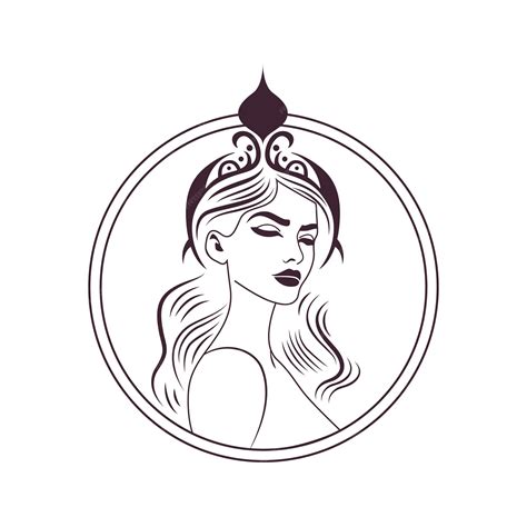 Premium Vector Woman Portrait Vector Icon Design Logo For Beauty Industry