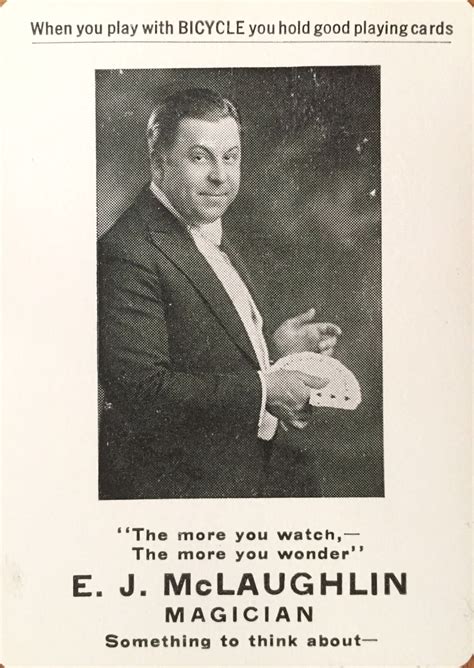 Propelled Pasteboards Eddie Ej Mclaughlin Magician And Gentleman