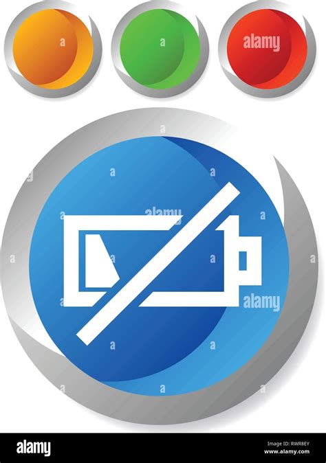 Icon With Low Battery Symbol Battery Level Indicator Stock Vector Image Art Alamy