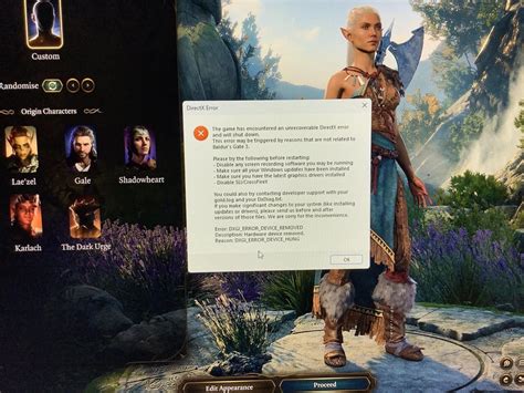 Directx Error Makes Me Unable To Play The Game Rbaldursgate3