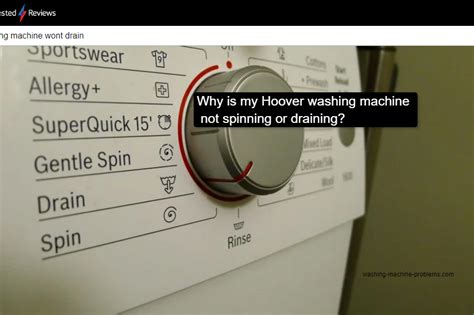 Troubleshooting Your Hoover Washing Machine S Most Common Problems