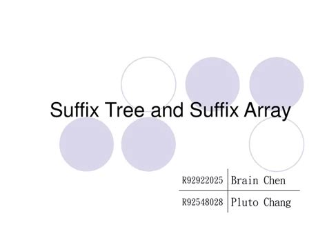 Ppt Suffix Tree And Array Exact Matching Solutions Powerpoint