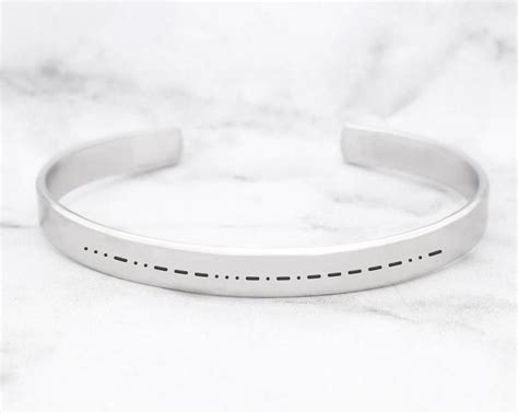 Morse Code Bracelet Morse Code Cuff Secret Message In Morse Code
