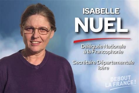 Isabelle Nuel Auteur Autrice Sur Debout La France