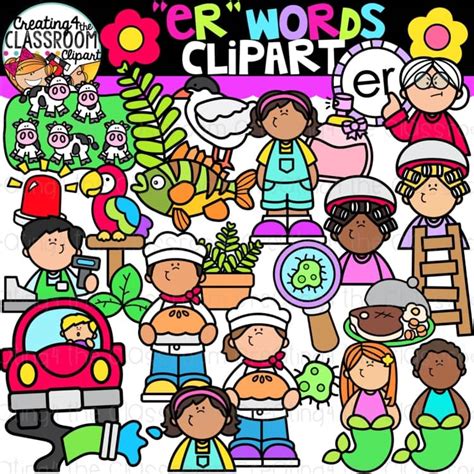 R Controlled Vowels Er Clipart Bossy R Clipart Tpt