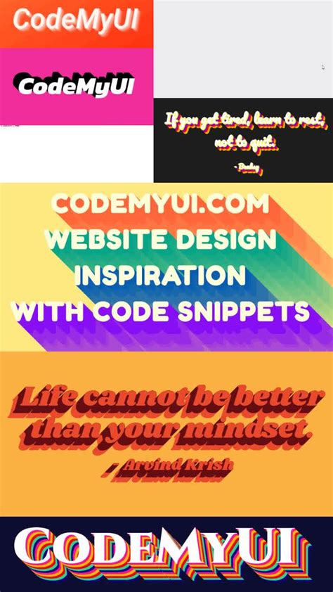 Drop Shadow Design Inspiration Html Css Snippets