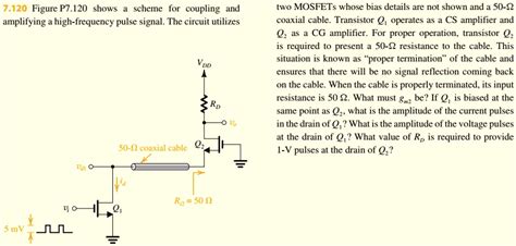 Solved 7 120 Figure P7 120 Shows A Scheme For Coupling And Amplifying A High Frequency Pulse