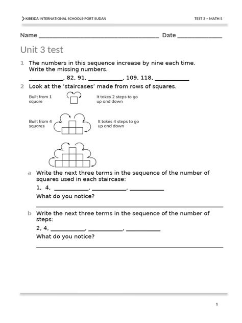 Grade 5 Test 3 Pdf Mathematical Concepts Mathematical Analysis