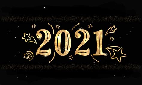 새해 복 많이 받으세요 2021 럭셔리 2021 새해 복 많이 받으세요 우아한 디자인 흰색 배경에 황금 2021 로고 번호의