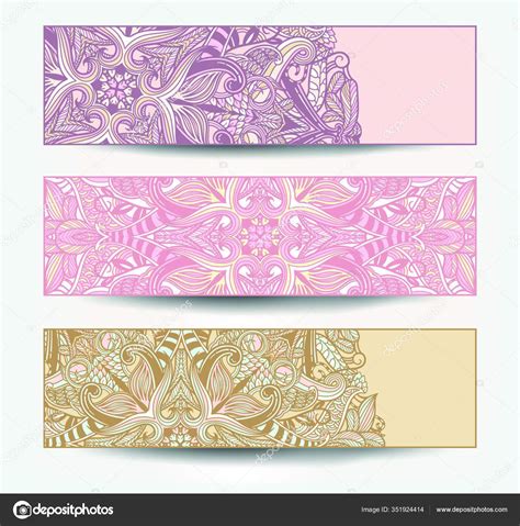 Vector Set Abstract Banners Stock Vector By ©panthermediaseller 351924414
