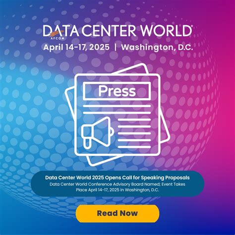 afcom on linkedin press release announcing data center world call for