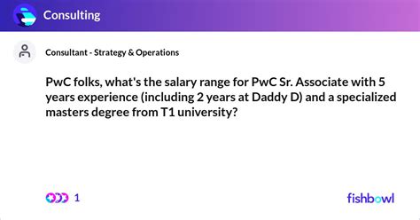 Pwc Folks Whats The Salary Range For Pwc Sr Ass Fishbowl