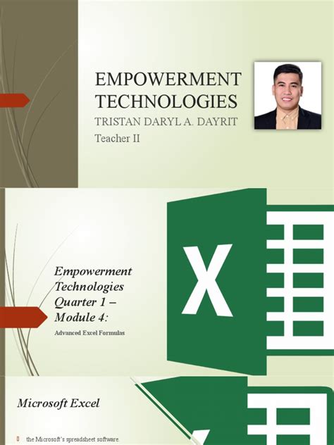 Empowerment Technologies Module 4 Excel Pdf Microsoft Excel Computing