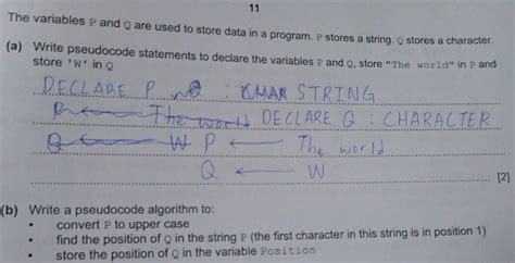 Solved 11 The Variables P And Q Are Used To Store Data In A Program P