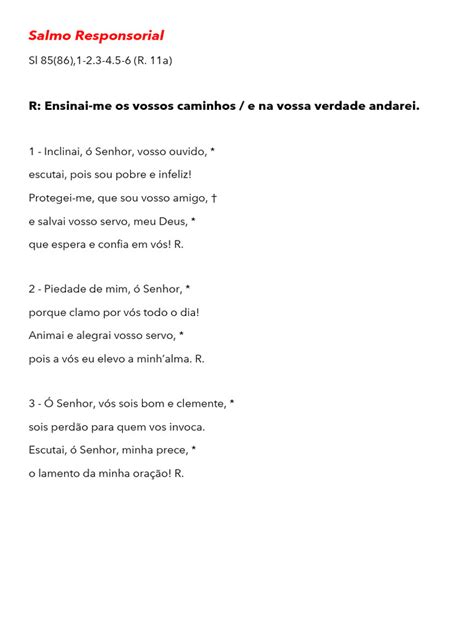 Salmo Responsorial Pdf