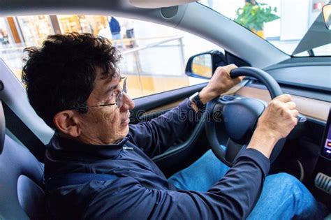 Adult Male In A Test Car Stock Image Image Of Driver 287419505