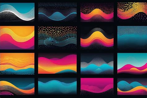 Premium Photo Dotted Halftone Waves Abstract Liquid Shapes Wave Effect Dotted Gradient Texture