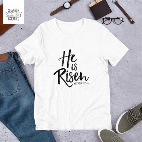 He Is Risen T Shirt Etsy