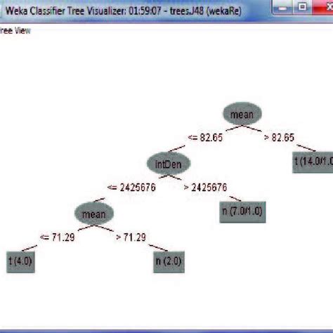The Decision Tree Of Classifier J48 Download Scientific Diagram