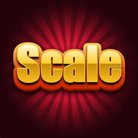 Premium Photo Scale Text Effect Gold  Attractive Background Card Photo