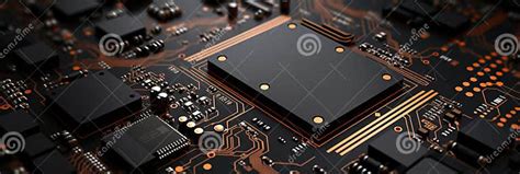 Exploring The Intricate Details Of A Modern Microprocessor Circuit Board Design Generative Ai