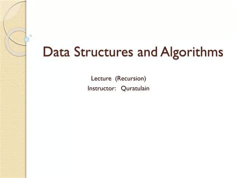 Ppt Data Structures And Algorithms Powerpoint Presentation Free Download Id