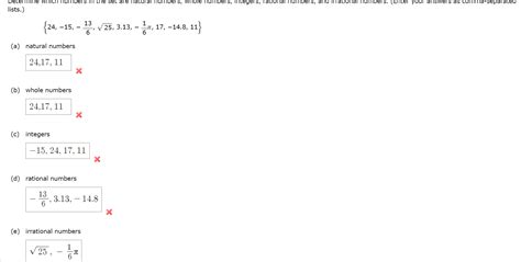 Solved Determine Which Numbers In The Set Are Natural Chegg