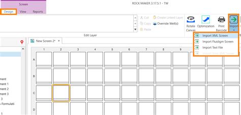 Importing Screen Conditions — Rock Maker 318 Documentation